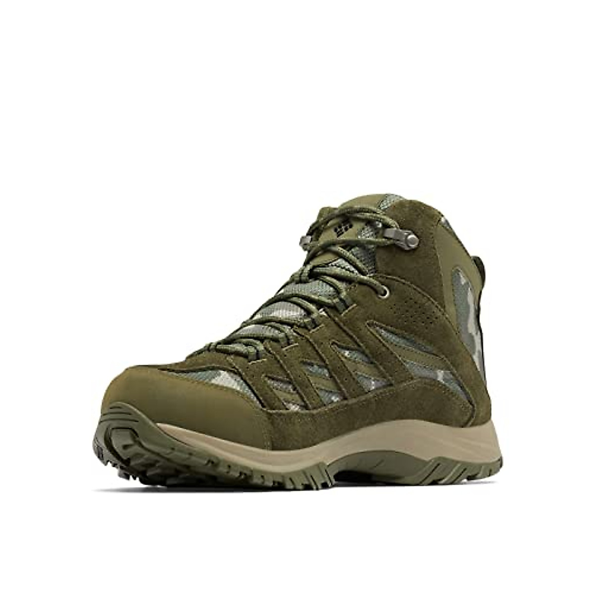 Columbia Men's Crestwood Mid Waterproof Hiking Boot Shoe, Nori/Black, 7 Wide