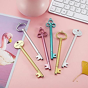 Key Shape Pen Vintage Key Gel Ink Pens Cute Novelty Pens Black Fine Point Pen for Office Stationary School Supplies(36 Pieces)