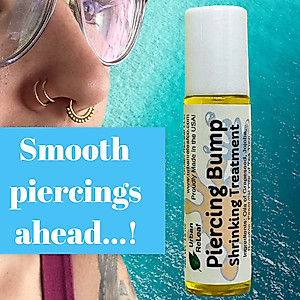 Urban ReLeaf Piercing Bump Shrinking Treatment ! Gentle, Effective Aftercare. Easy Roller-Ball Applicator. 100% Natural with Essential Oils. Help Scars, Nodules, Cartilage, Nose, Ear Spots