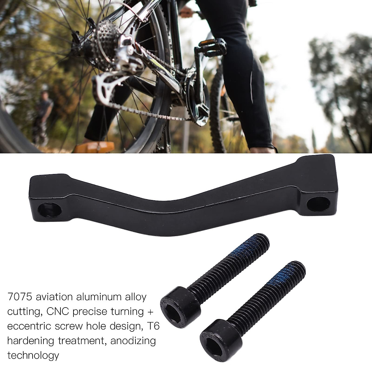 Ejoyous Bike Disc Brake Mount Adapter, Mountain Post Mount Brake Rotor Adapter Converter Conversion Adaptor Accessories for 180mm Rotor