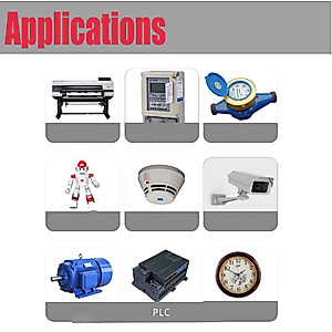 WELLVEUS 5Pcs ER6V/3.6V Compatible with Toshiba ER6VC119A ER6V119B 2400mAh Lithium Battery for M70 M60 PLC