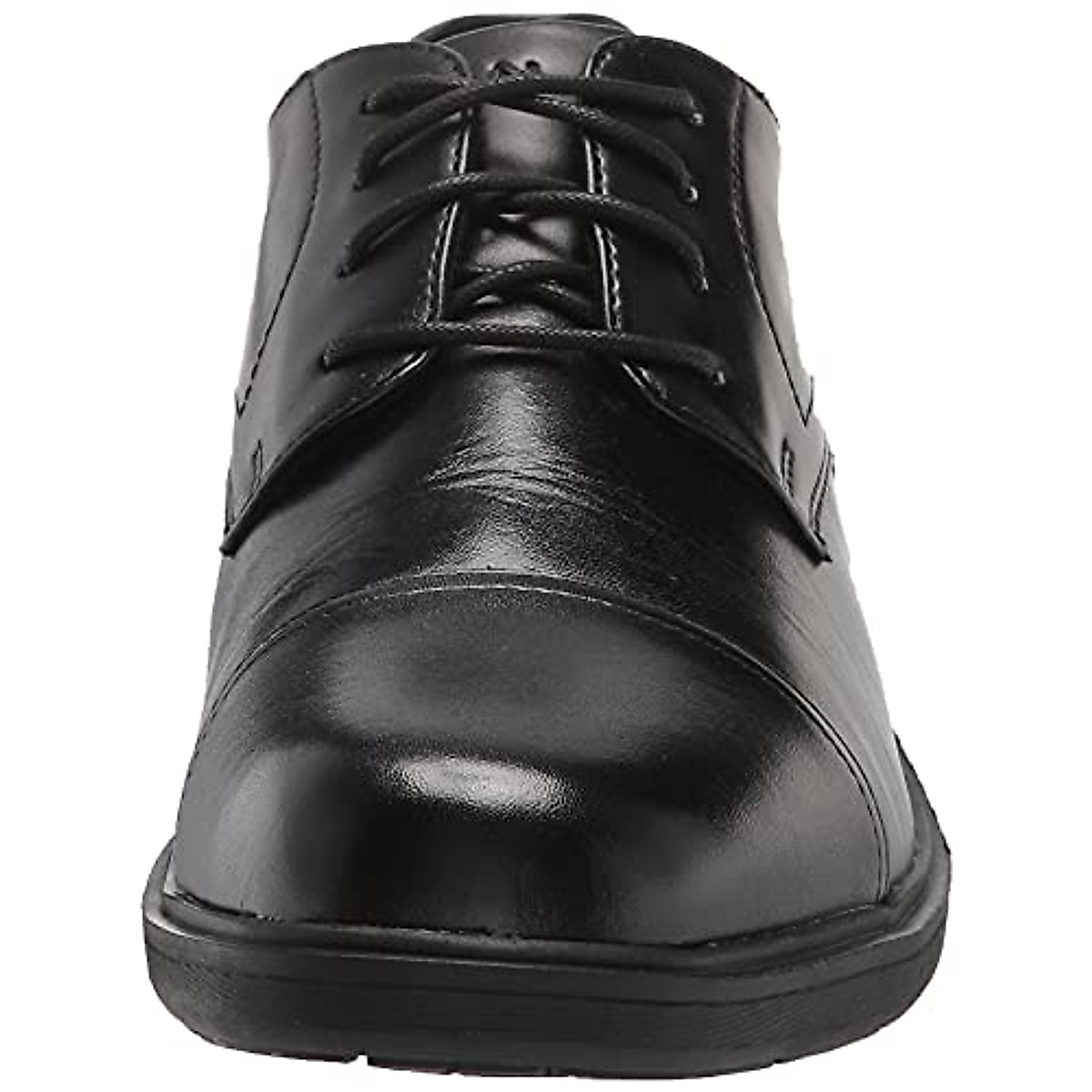 Nunn Bush Men's PRO Cap Toe Oxford with KORE Slip Resistant Comfort Technology, Black, 10.5 X-Wide