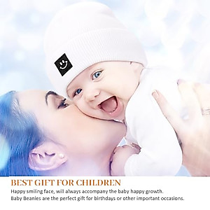 DANMY Baby Beanie Hat, Newborn Toddler Winter Warm Knit Hat, Kids Soft Beanie Cap