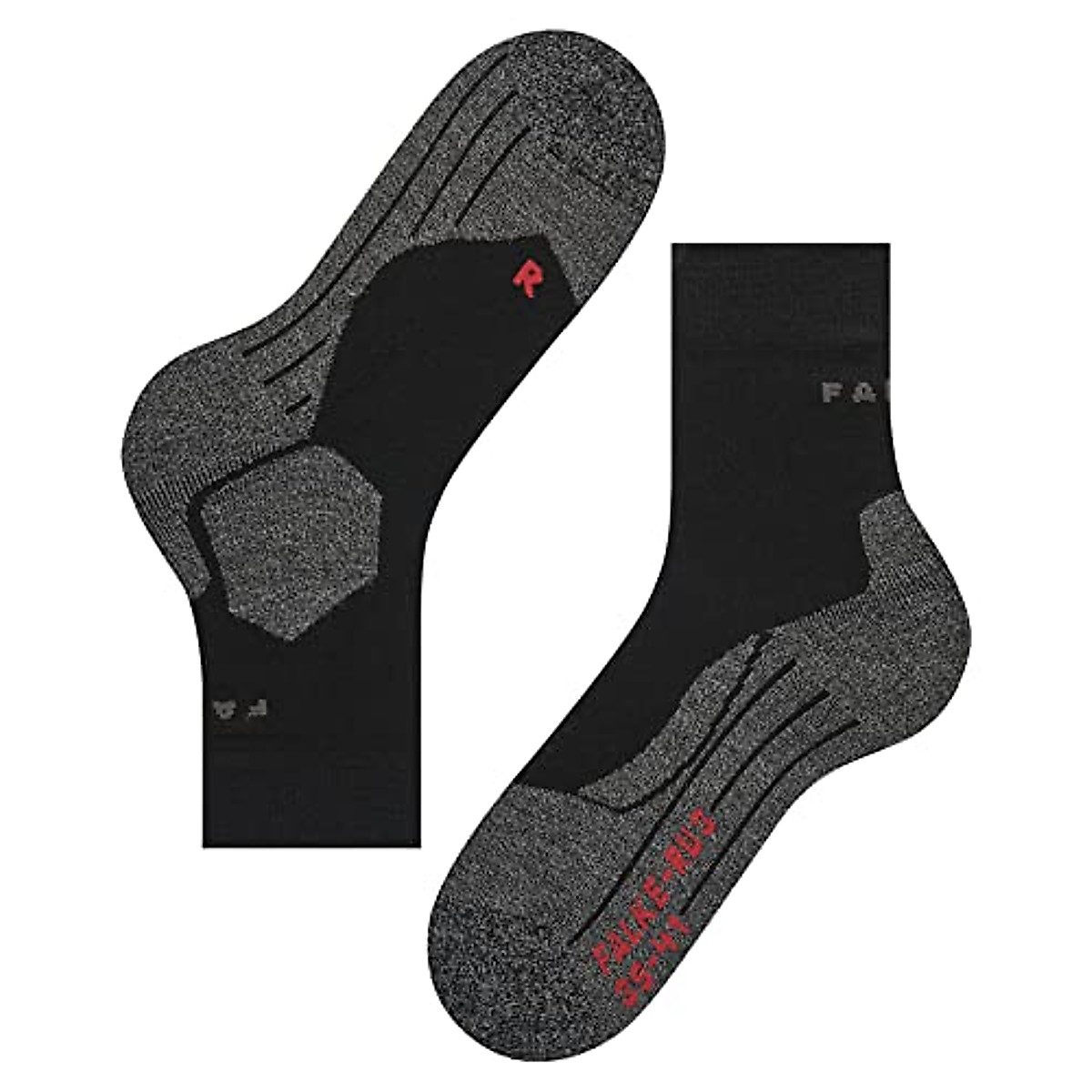 FALKE Men's RU3 Comfort Running Socks, Mid Calf, Thick Cushion, Anatomic Fit, Breathable Quick Dry, Organic Lyocell, 1 Pair