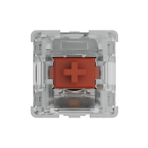 Gateron Linear Switches x Glorious 120 PCS - for Mechanical Keyboards, Gaming and Programming, 3-Pin, Transparent with Red Stem, LED-SMD Compatible