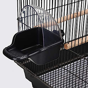 balacoo Bird Feeding Bowl Cage Mount Water Feeder Food Cage Cup Leakproof Bird Bath Basin Cage Supplies for Budgies Parakeet Cockatiels Conure