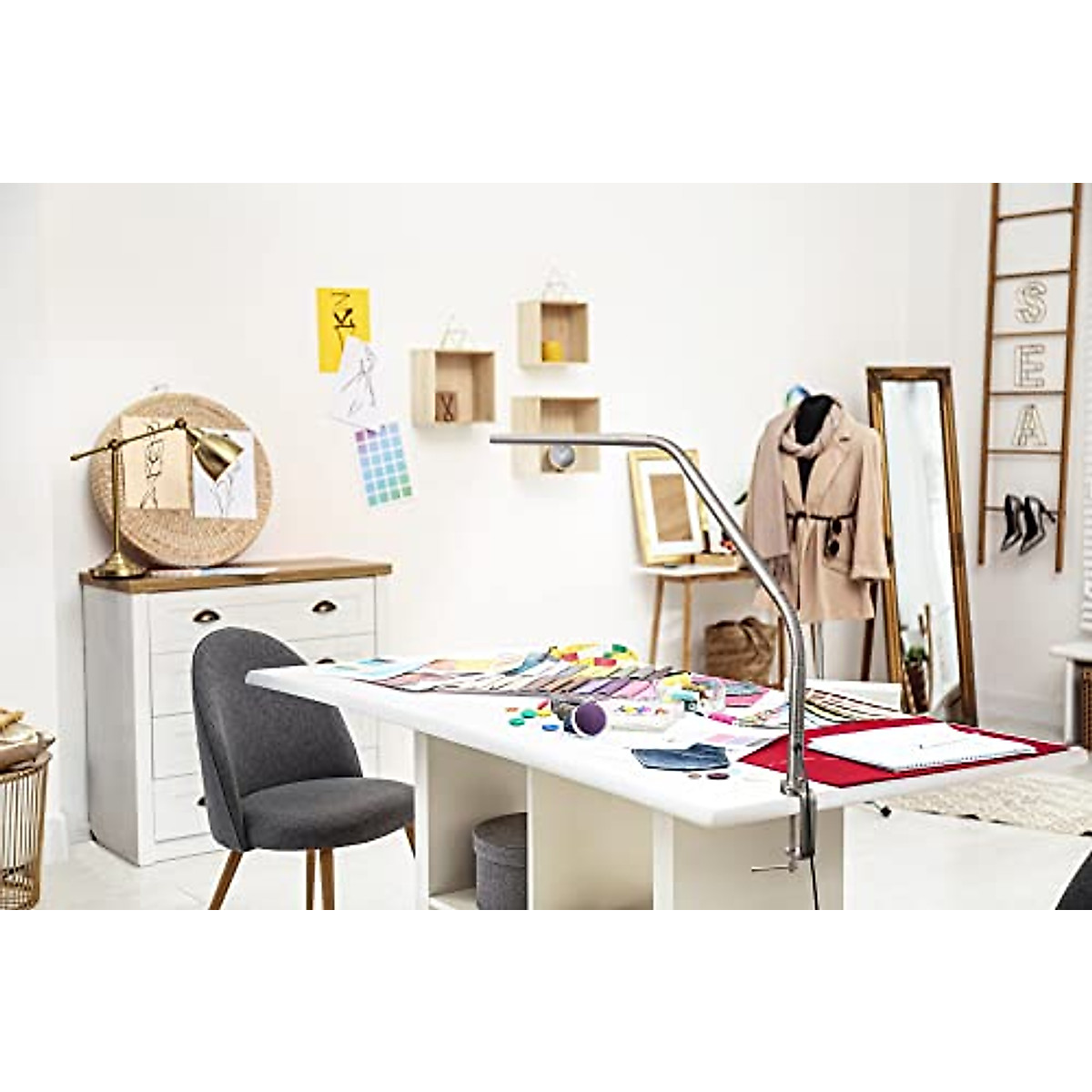 Daylight U35108 Clamp on, LED, Brushed Steel