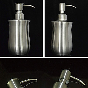 Cabilock 1pc Stainless Steel Soap Dispenser Refillable Soap Dispenser Travel Soap Stainless Steel Container Hand Soap Bottle Foaming Soap Bottle Bathroom Dispenser Soap Pump Filling Shampoo