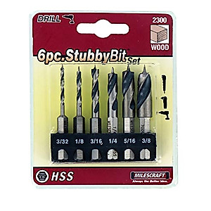 Milescraft 2300-6Pc. Wood Stubby Bit Set