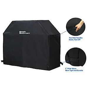 Simple Houseware 58-inch Waterproof Heavy Duty Gas BBQ Grill Cover, Weather-Resistant Polyester