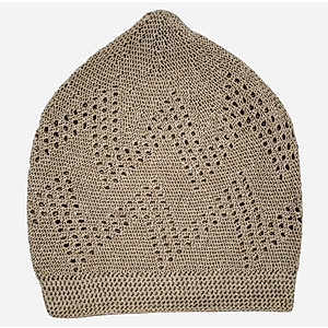 JILANI HANDICRAFT 7X Islamic Muslim Knitting Kufi Topi Prayer Hat Crochet Taqiyah Takke Skull Cap