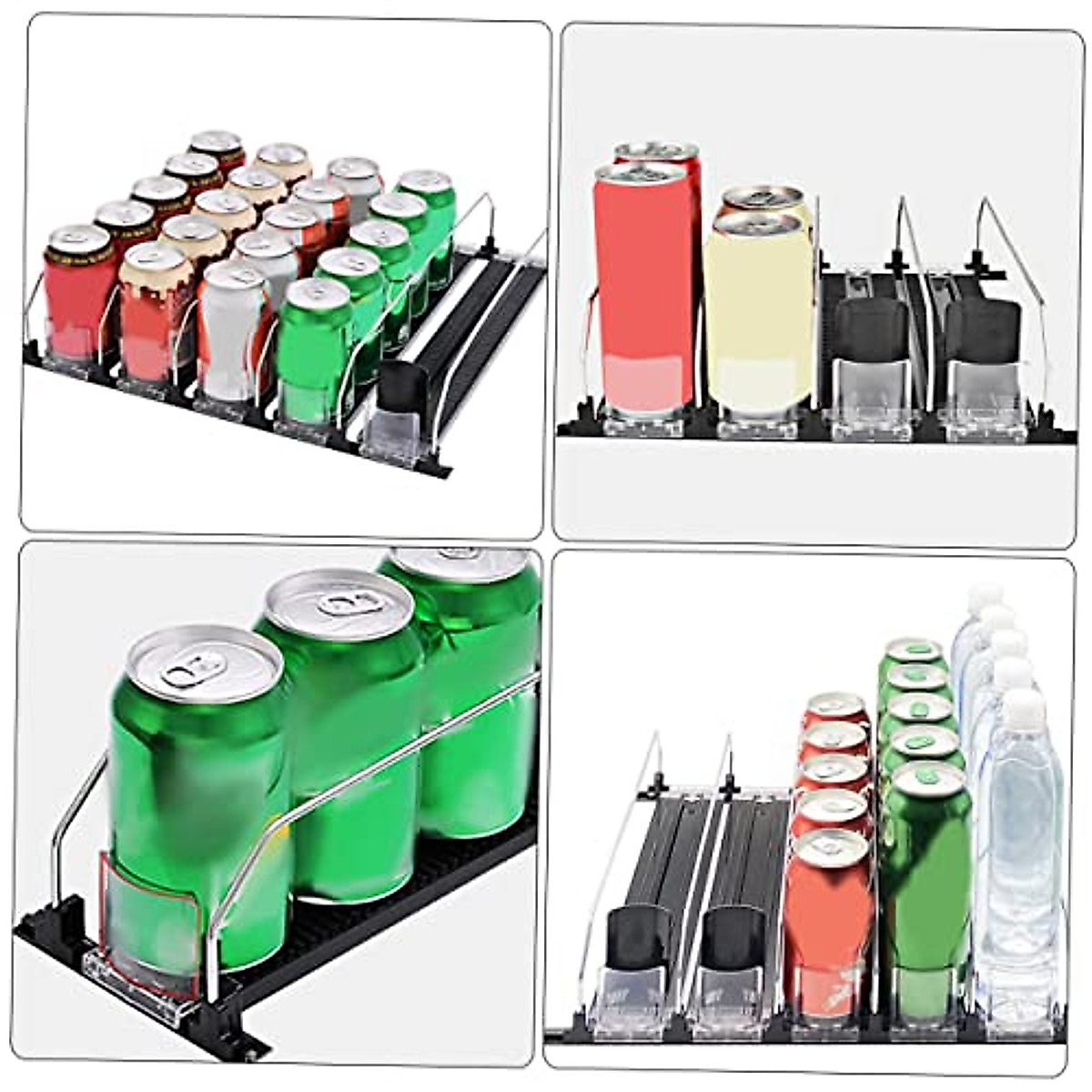 SUPVOX Drink Manager Plastic Organizer A Vending Machine Plastic Drinkware Bottle Sliding Organizer Plastic Drink Puller Vending Machine Glide Beverage Pusher Bottle Can Organizer Pulley