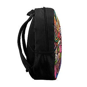 Killer Klowns from Outer Space Anime Backpack 17 Inch Cute Funny Bookbag Casual Laptop Daypack for Travel Picnic Camping