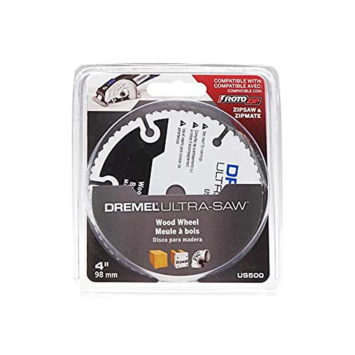 Dremel US500-01 Ultra-Saw 4-Inch Carbide Wood Cutting Wheel, White