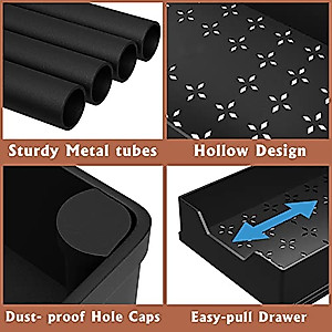 HEVOL Under Sink Organizers and Storage,2 Tier Bathroom Sink Organizer Sliding Drawer with 4 Hooks & 2 Hanging Cups,Multi-purpose Storage Shelf for Kitchen Bathroom Organizer - Send 1 Cleaning Cloth