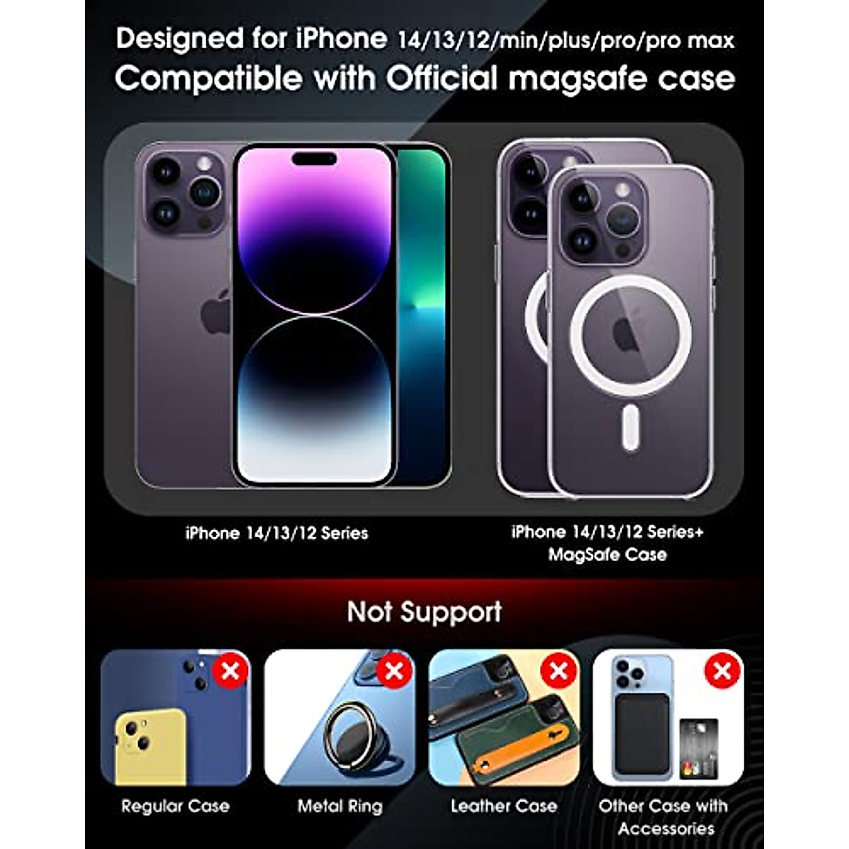 [Semiconductor Cooling] MagSafe Car Charger, ZeeHoo MagSafe Car Mount Charger Wireless Fast Charging for iPhone 14 13 12 Pro Max Mini,15W Cooling Charging Air Vent Phone Holder