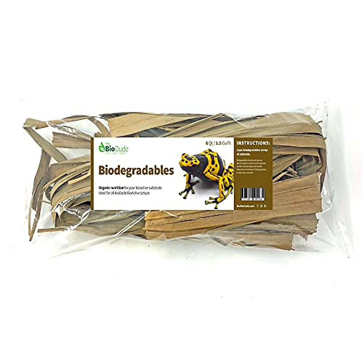 The Bio Dude Southern Palm Fronds/Leaves 6 qt, for Reptiles, Frogs and bioactive terrariums
