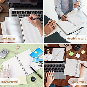 EOOUT 3 Pack Spiral Notebook College Ruled Notebook, 7.48 x 5.11 Inches Journal Soft Kraft Cover,100 Pages/ 50 Sheets for Students Office Business