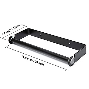 TeenGo Paper Towel Holder Under Cabinet, No Drilling & Wall Mount with 2 Self Adhesives for Kitchen