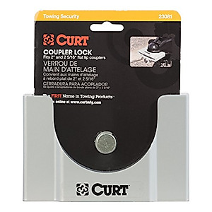 CURT 23081 Powder-Coated Aluminum Trailer Tongue Lock, 2-5/16-Inch Couplers