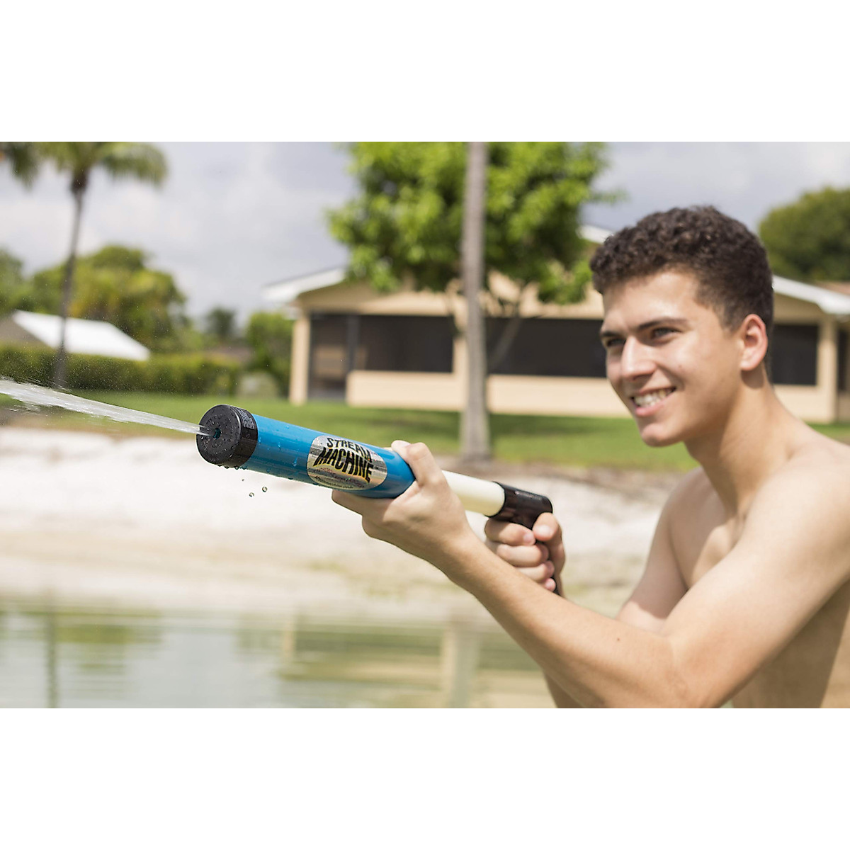 Stream Machine Water Gun Launcher - Single Barrel Water Blaster - Squirt Gun for Outdoor Games - Swimming Pool Toys (Colors Vary)