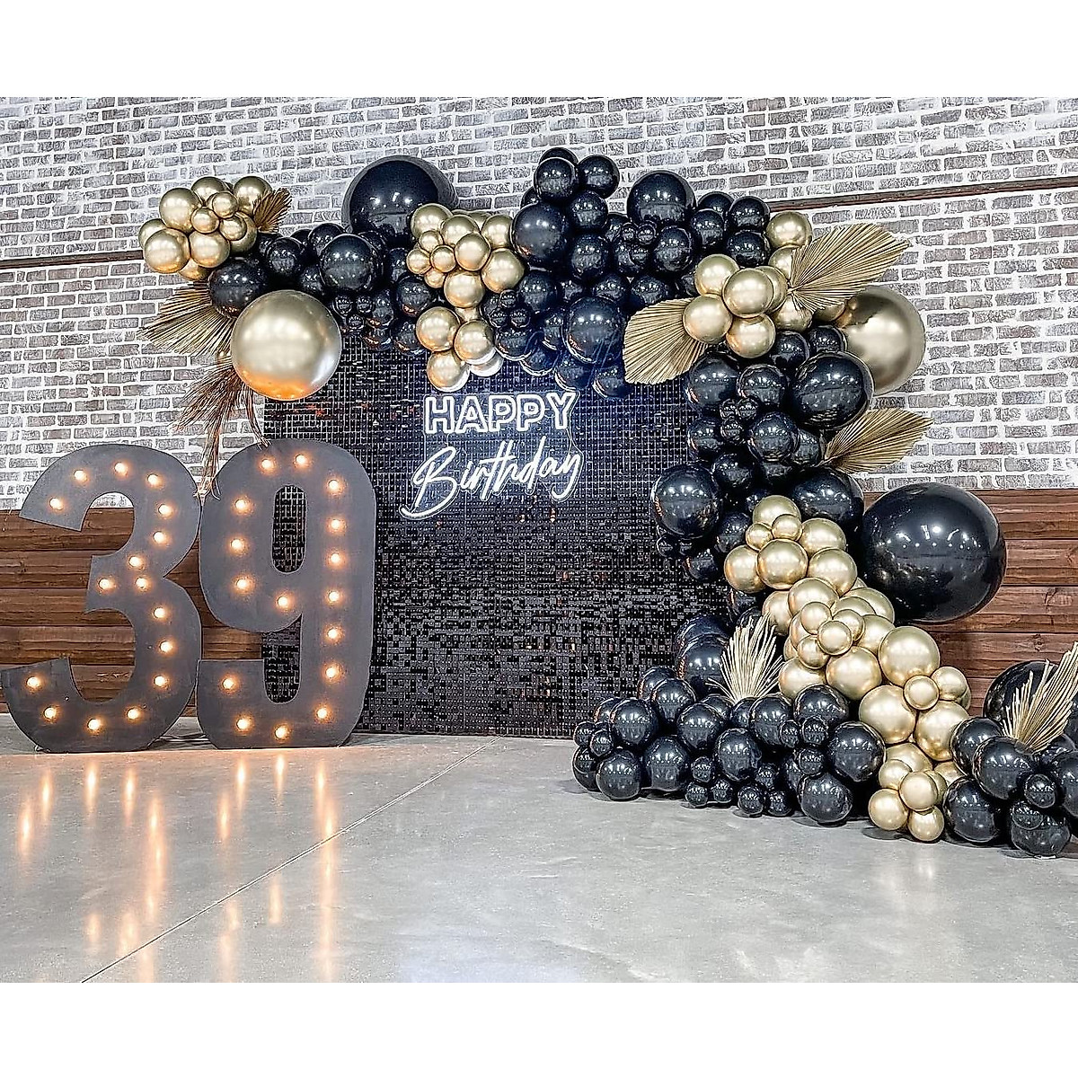 Black Balloons 85 pcs Black Balloon Garland Arch Kit 5/10/12/18 Inch Different Sizes Black Matte Latex Balloons for Graduation Party Decorations Wedding Birthday Party Anniversary Decorations