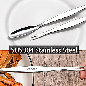 IMEEA Seafood Forks Picks Crab Leg Forks/Picks SUS304 Stainless Steel Seafood Tools for Lobster, 8.3-Inch