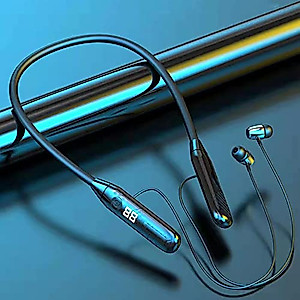 Charella #M27127 New Bluetooth 5 2 Neck Hanging Headset Ultra Long Endurance Sports Running Wireless Led Headset Intelnt Noise Reducti