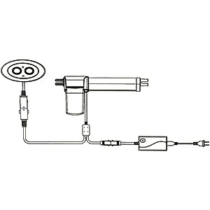 STAIGO Recliner Controller 2 Buttons 5 Pin with Child Lock for Power Recliner Lift Chair Electric Sofa Hand Control Replacement Parts