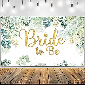 KatchOn, Green Bride to Be Banner - XtraLarge, 72x44 Inch | Sage Green Bride to Be Sign for Bridal Shower Decorations | Wedding Shower Decorations | Bride to Be Backdrop | Bride to Be Decorations