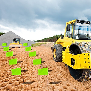 Zozen 100Pack Marking Flags, Red&Green&Blue, Marker Flags for Lawn, 15x4x5 Inch | Landscape Flgs, Irrigation Flags, Lawn Flags, Yard Markers, Match with for Distance Measuring Wheel.