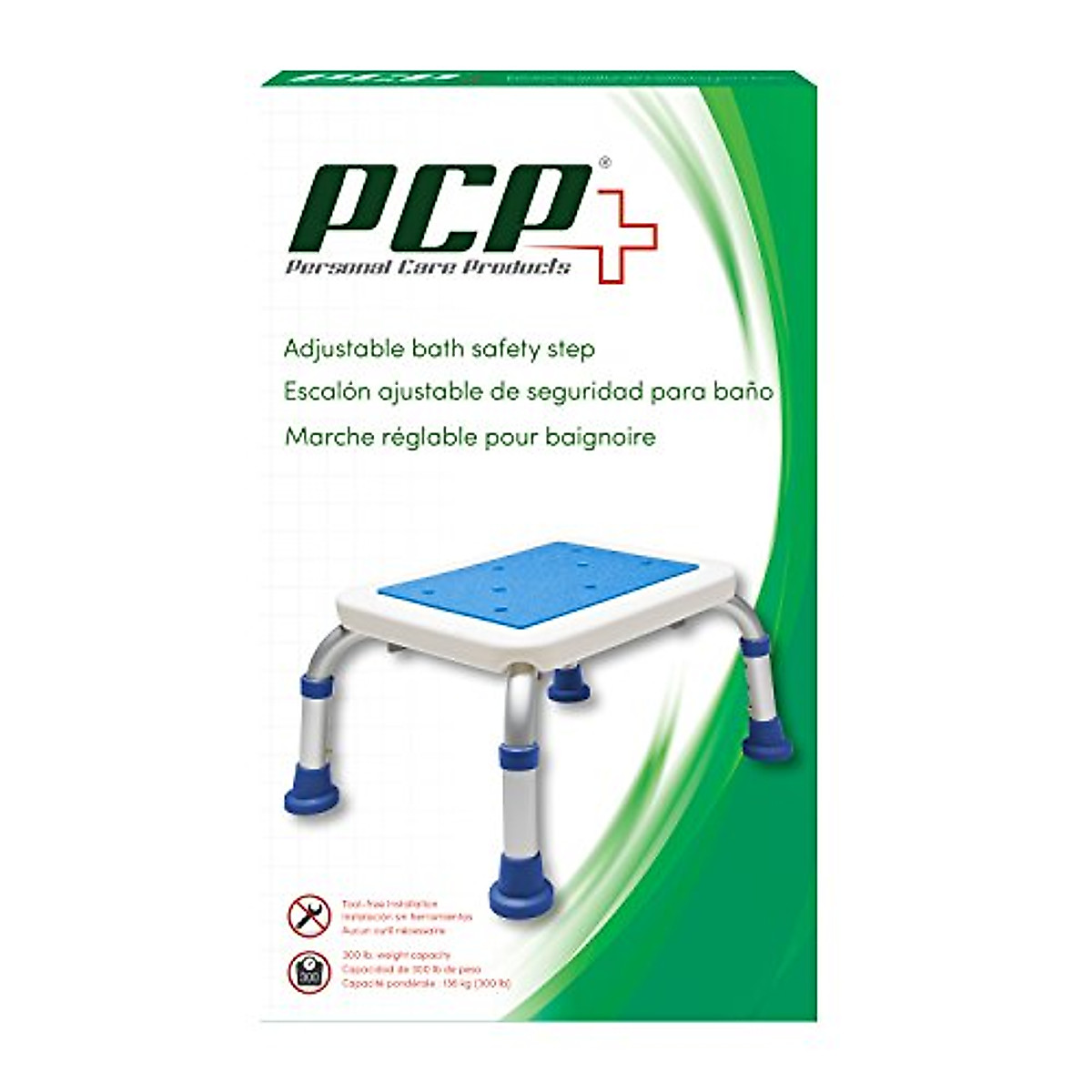 Adjustable Non-Slip Bath Safety Step Stool
