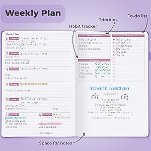 GoGirl Planner Agenda – Colorful Undated Monthly & Weekly Organizer for Women, Journal for Time Management & Productivity (Lavender)