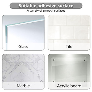 LANPHY Shower Head Holder 360 Degree Adjustable Handheld Shower Head Holder Showerhead Bracket Wall Mount Shower Bracket Traceless Adhesive Waterproof Durable