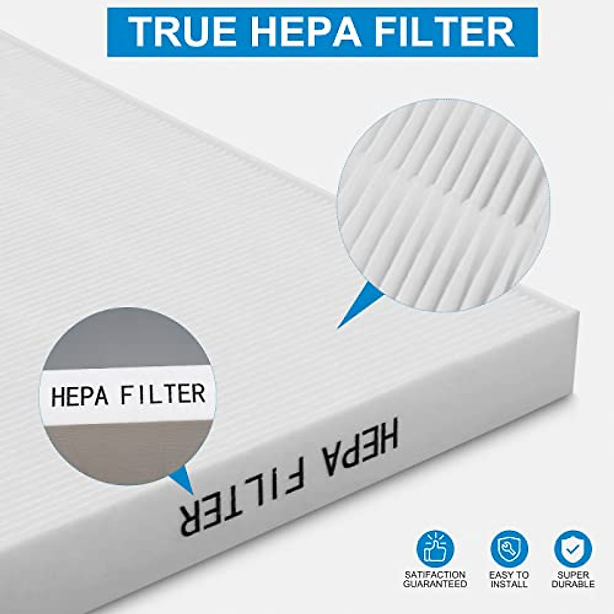 4 Pack 115115 HEPA Replacement Filter A Size 21 - Compatible with Winix PlasmaWave C535 5300 5300-2 6300 6300-2 P300 AM90 9000 5000 5000B C909 9800 Air Purifier
