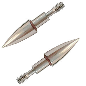 100 Grain Field Points,5/16 Stainless Steel Archery Target Bullet Point Sharp Targethead Screw in Broadheads (1 Dozen 12 PCS)