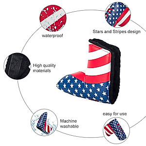 HIFROM Stars and Stripes Golf Putter Head Covers Putter Cover Blade Headcover for All Brands Blade