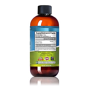 NutriNoche Liquid Calcium Supplement - 99.99% Ultra Pure Crystalline Nano Calcium for Women, Men & Children - Calcium Citrate Alternative - Absorbed at a Cellular Level Sublingually - 30 ppm