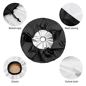 Delerain Spare Tire Cover with Backup Camera Hole Dog Paw Print Wheel Covers Waterproof Dust-Proof UV Sun Universal Fit for RV Trailer RV SUV Truck and Many Vehicle (17 Inch for Diameter 31"-33")
