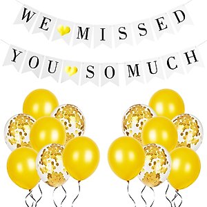 Hinggif We Missed You So Much Banner, Welcome Home Party Supplies, Welcome Back Banner, Military Army Homecoming Party Decorations