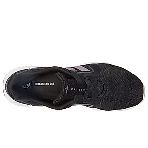 adidas Women's Edge Lux Running Shoe, Black/Matte Purple Metallic/Almost Pink, 9