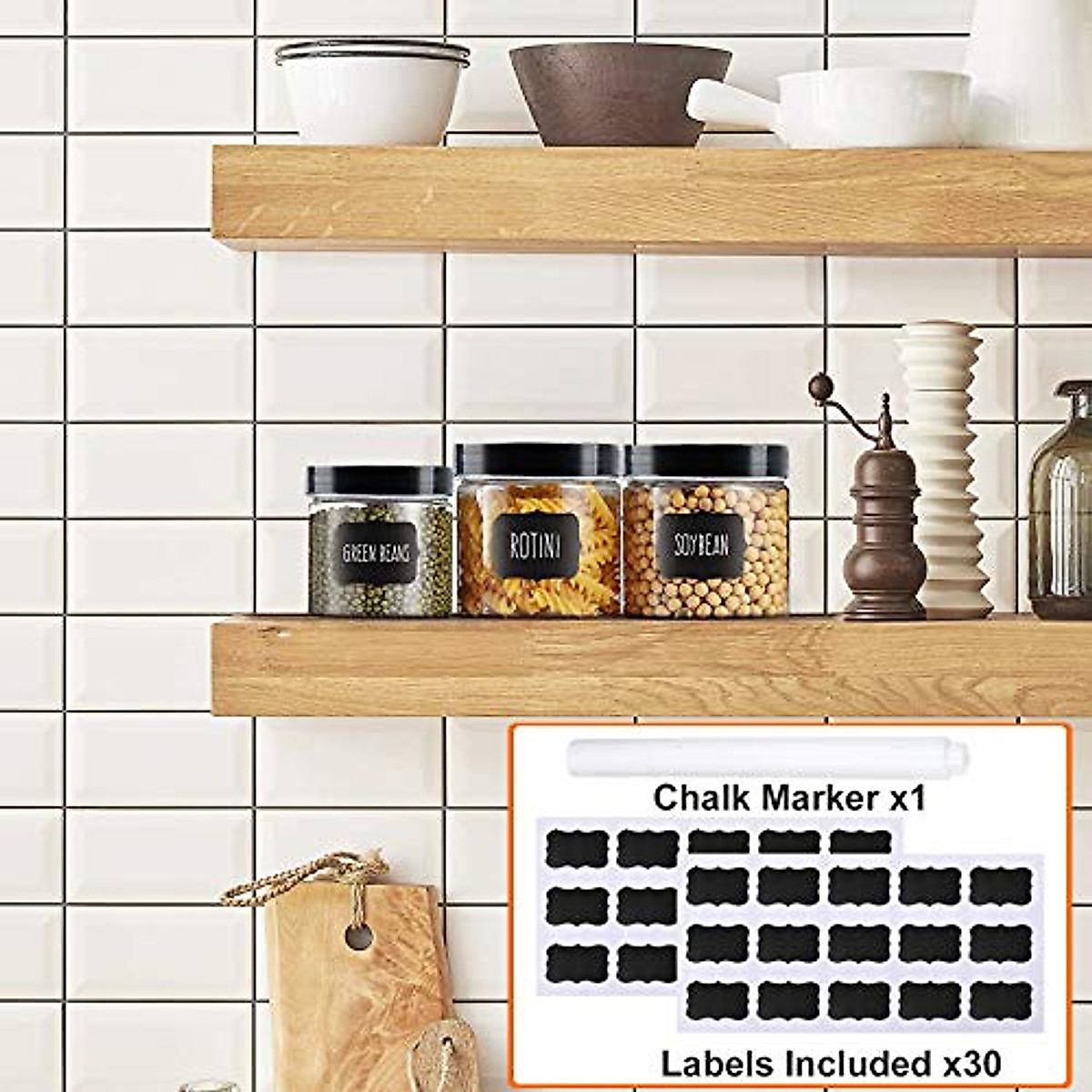 Vivimee 24 Pack Plastic Jars with Lids 16 oz (12 Pack) & 8 oz (12 Pack), Clear Plastic Mason Jars, Leakproof Slime Containers for Peanut, Spice, Cookie, Candy and Dry Food, Empty Jars for Storage