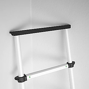 COSCO SmartClose 8.5-ft Telescopic Ladder, 300 lb. Weight Capacity, ANSI Type 1A Rating (Aluminum), 12 ft Reach Height