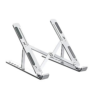 Laptop Stand for Desk, Adjustable Riser Foldable and Portable Holder, Ventilated Cooling Notebook Stand for 10-15.6” Laptops,Tablet-Sliver