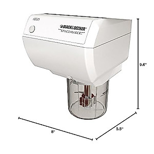 Black & Decker CG800 Spacemaker Traditional Mini Food Processor and Coffee Grinder, White