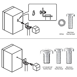 AVF Steel Speaker Floor Stands with Adjustable Height in White (Set of 2)