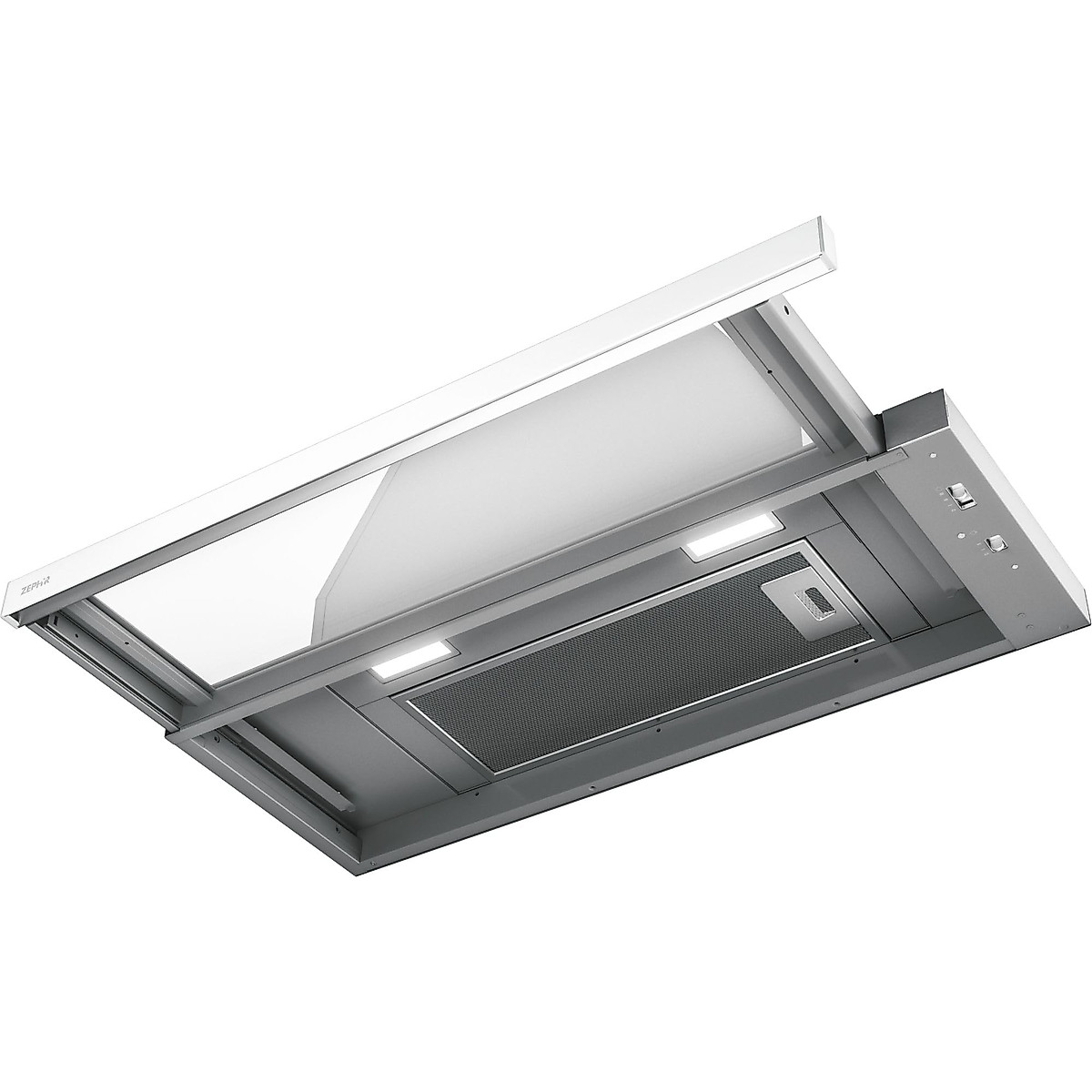 Zephyr ZPI-E30B290 Pisa 180-290 CFM 30 Inch Wide Under Cabinet Range Hood with LumiLight LED Lighting - White