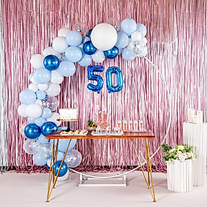 Restaurantware Balloonify 16 Inch Number Balloon 1 Digital Party Balloon - Number 5 Self-Sealing Blue Foil Mylar Balloon Hanging Film Decoration For Birthday Wedding Or Graduation