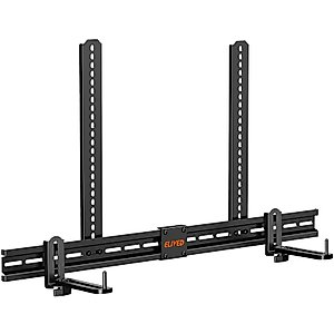 ELIVED Soundbar Mount Soundbar Mounting Bracket Under TV for Soundbar with/Without Holes, Sound Bar TV Bracket with 6.5" Holders Swivel to fit Various Soundbar, 17.7" Vertical Bracket, 15 Lbs. YD5011