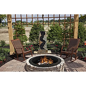 Pleasant Hearth OFW419F0R 28" Round Solid Steel Fire Ring